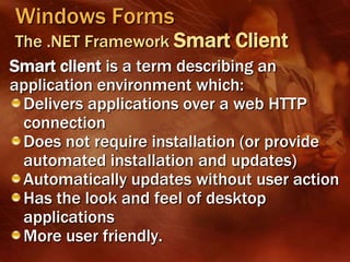 dot net smart_client_development | PPTX