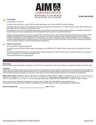 AIM Example Report | PDF