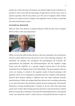 Richard Posner on Theories of Judicial Behavior | DOCX