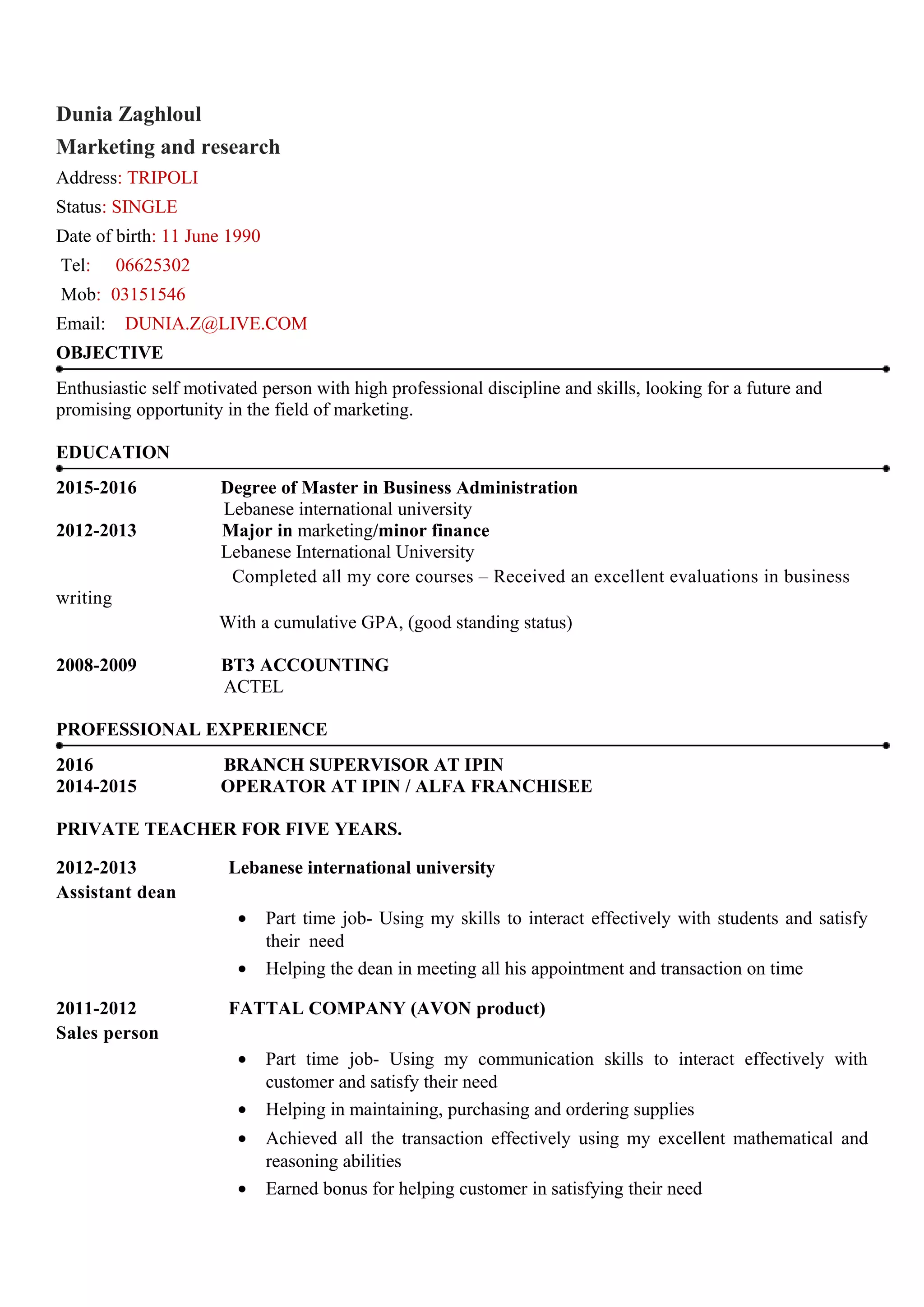 DUNIA CV.. - Copy | DOC