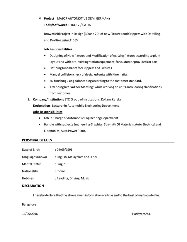 RESUME_Harisyam | PDF