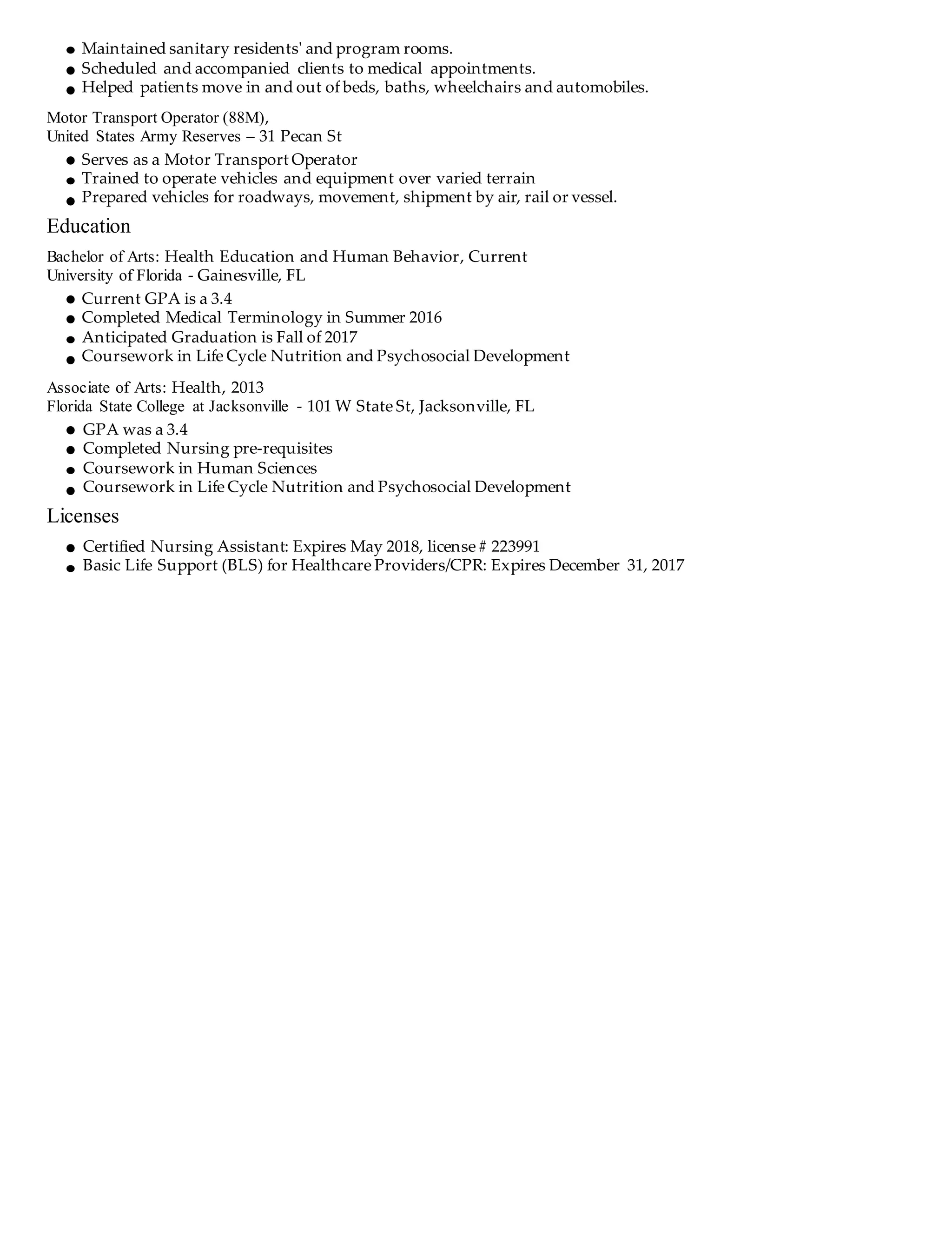 HSC 4800 Resume | PDF