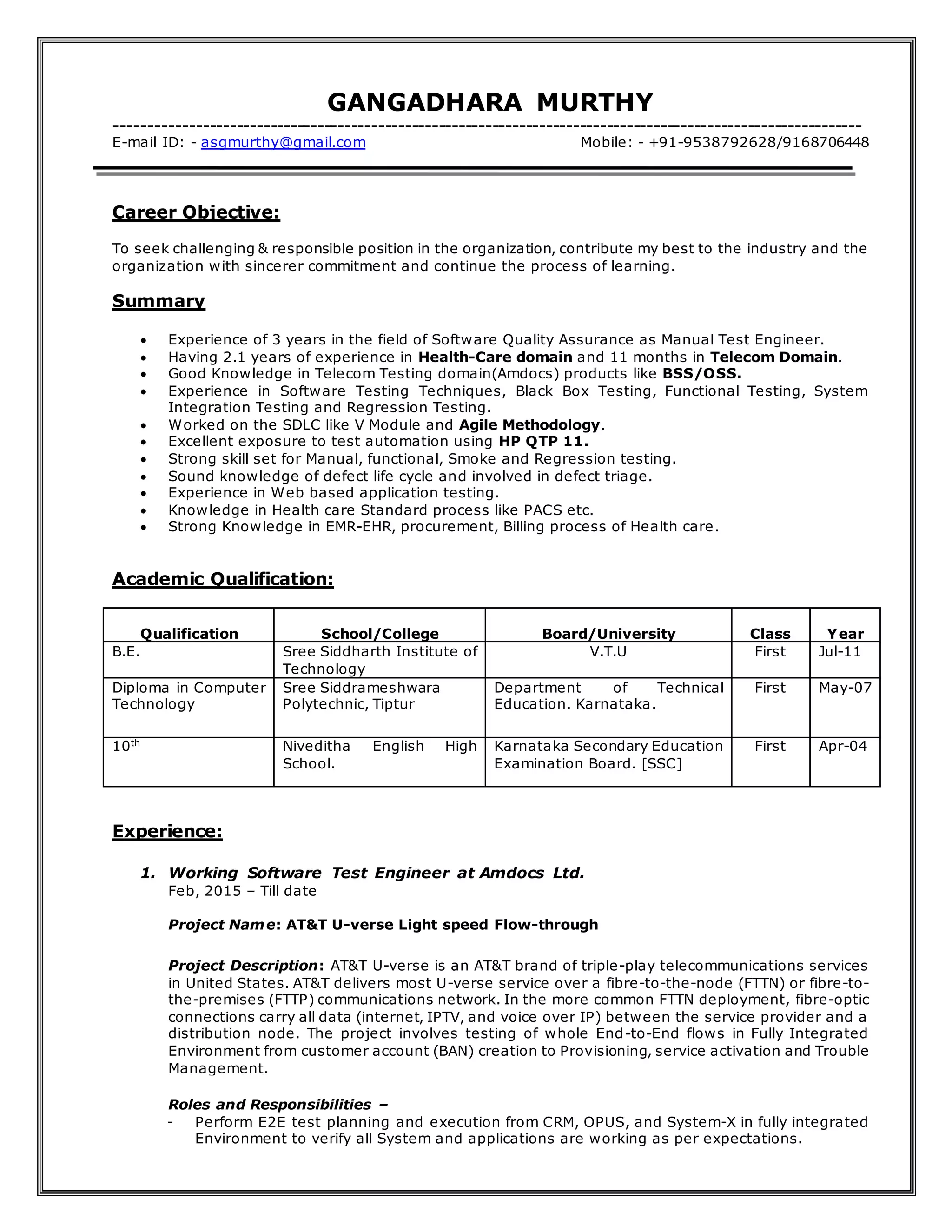 GANGADHARA MURTHY | PDF