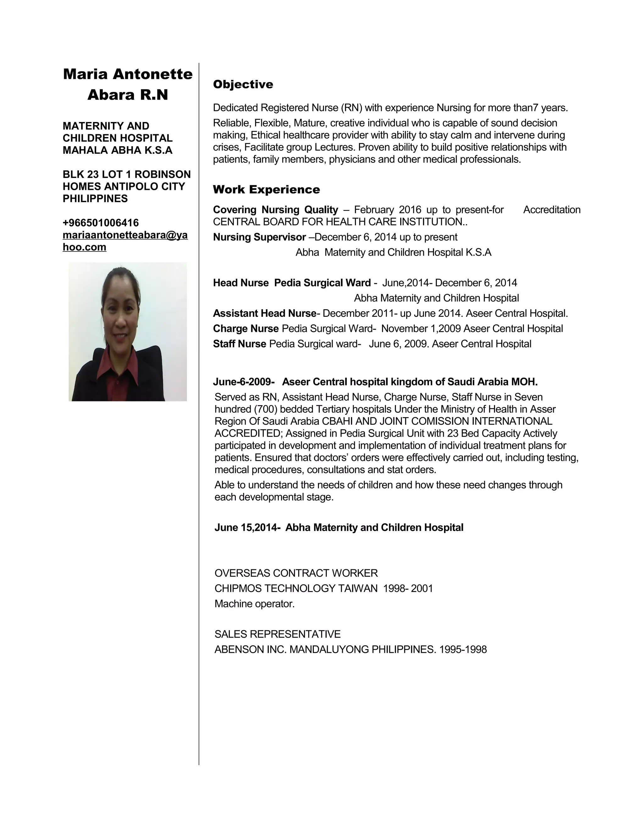 antonette new resume | DOC