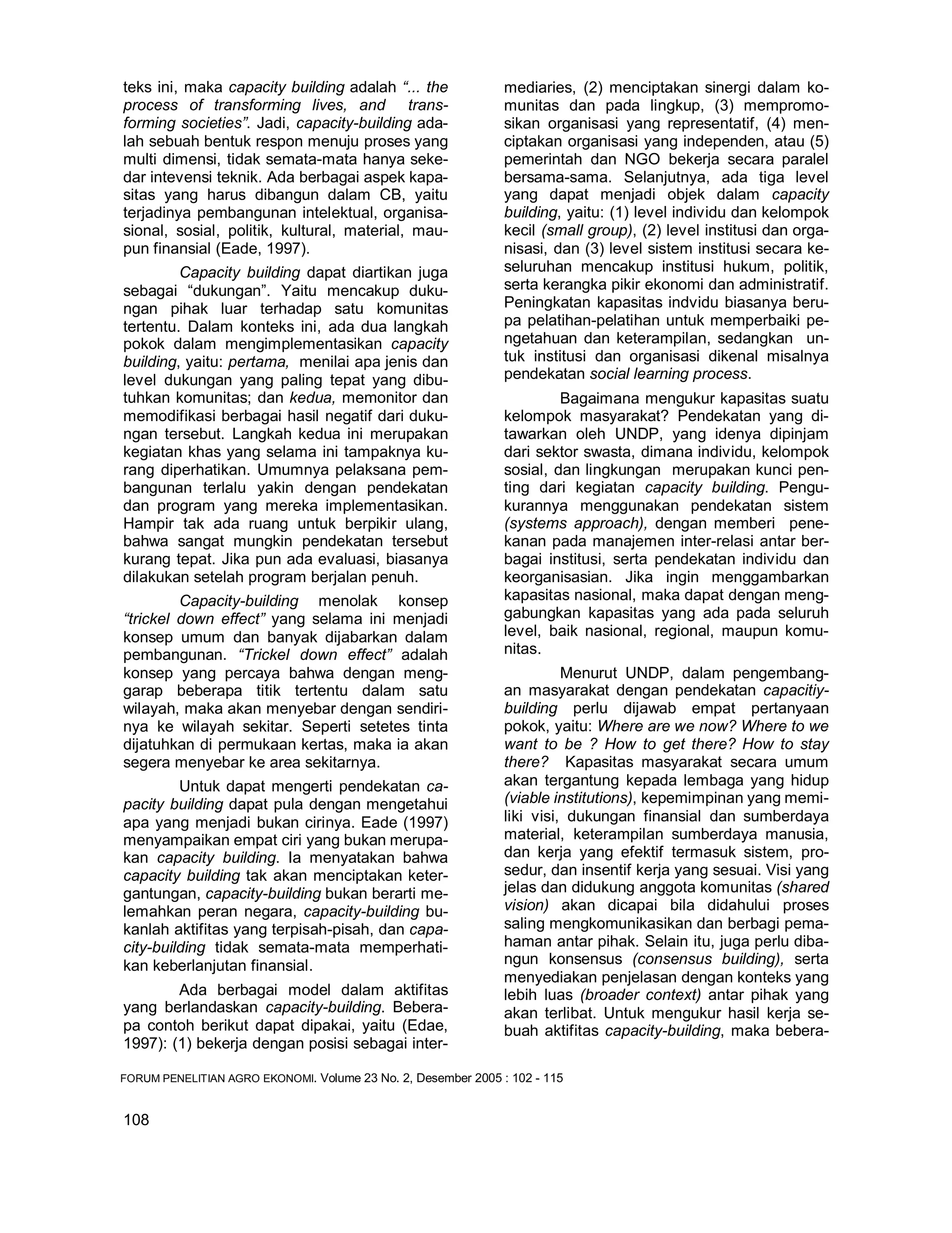 Pembangunan Pedesaan dengan Pendekatan Komunitas | PDF