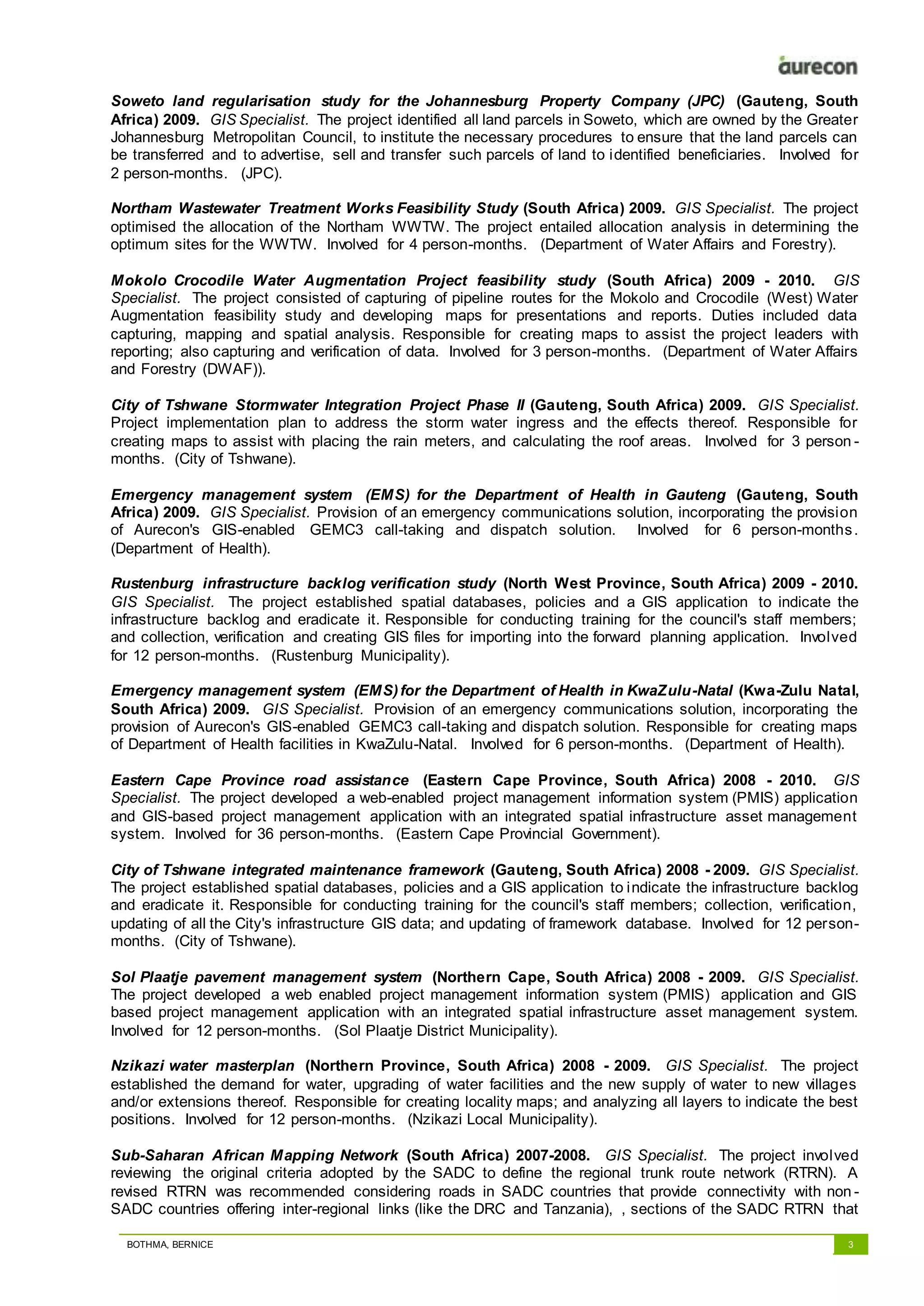 CV Bothma Bernice_05_2016 | PDF