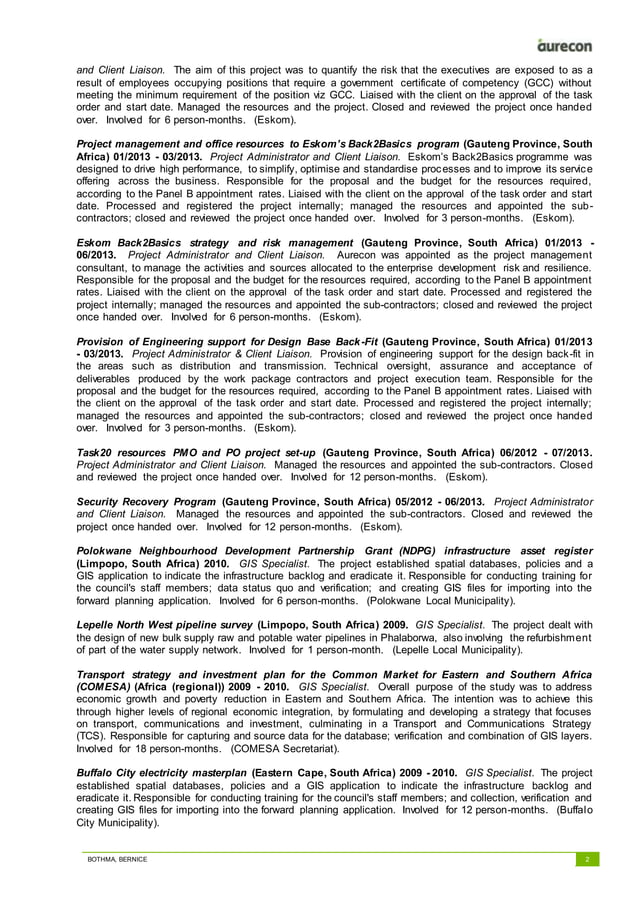 CV Bothma Bernice_05_2016 | PDF