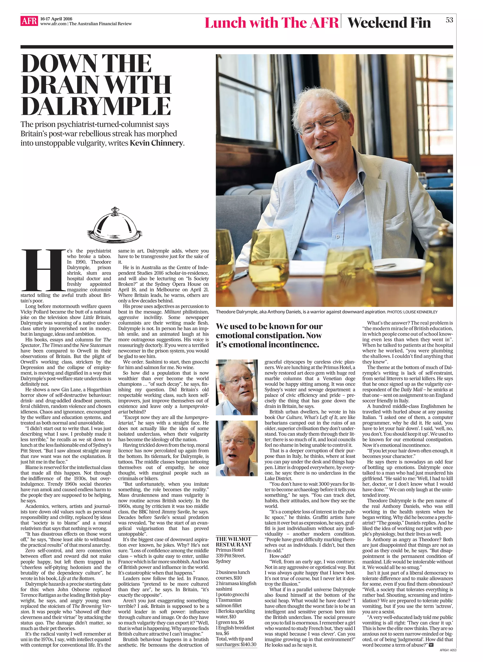 theodore dalrymple lunch | PDF