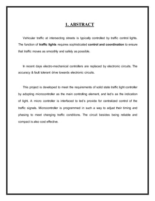 Microprocessor Based Traffic Light Control Project Clipart