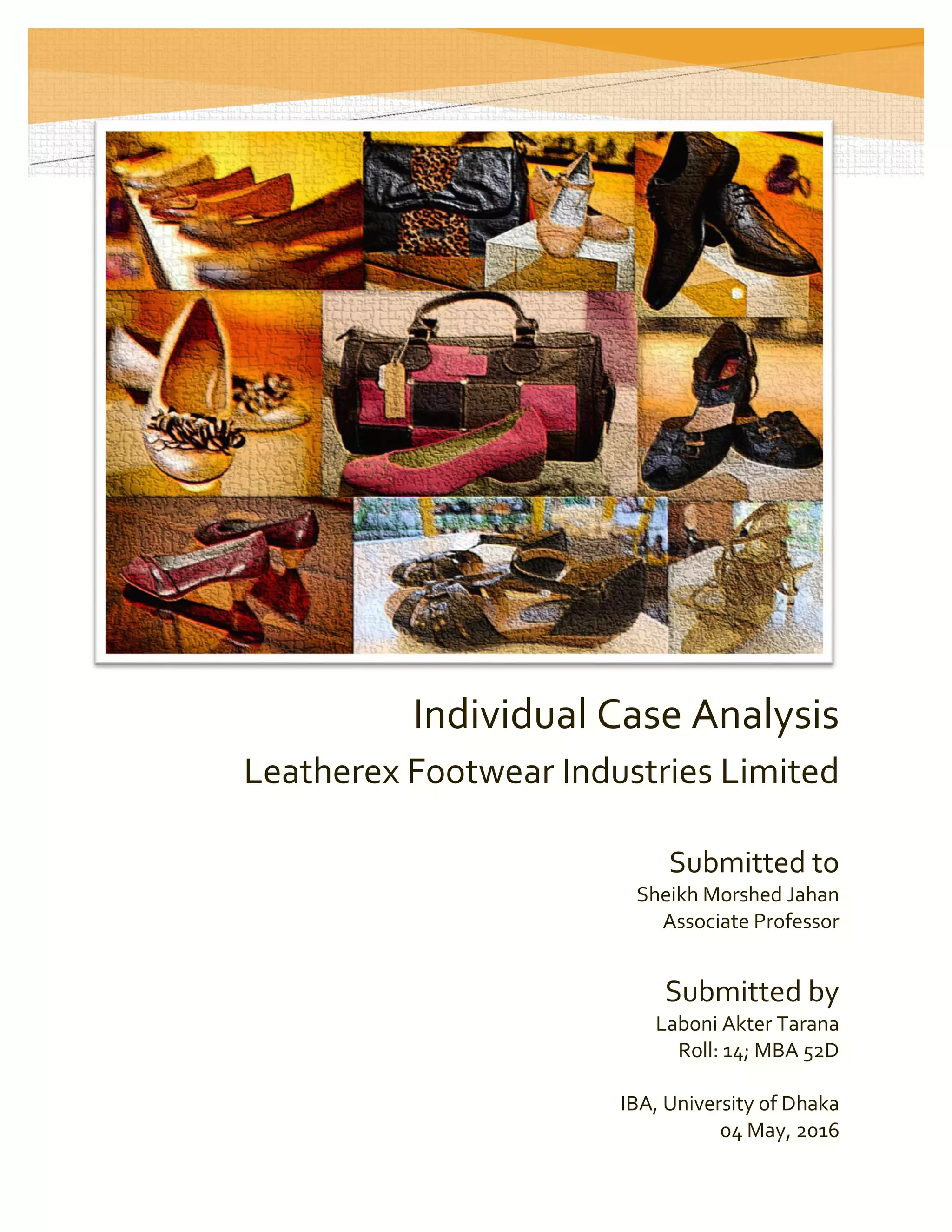 Case Study on a Export Oriented Footwear Company - Leatherex ...