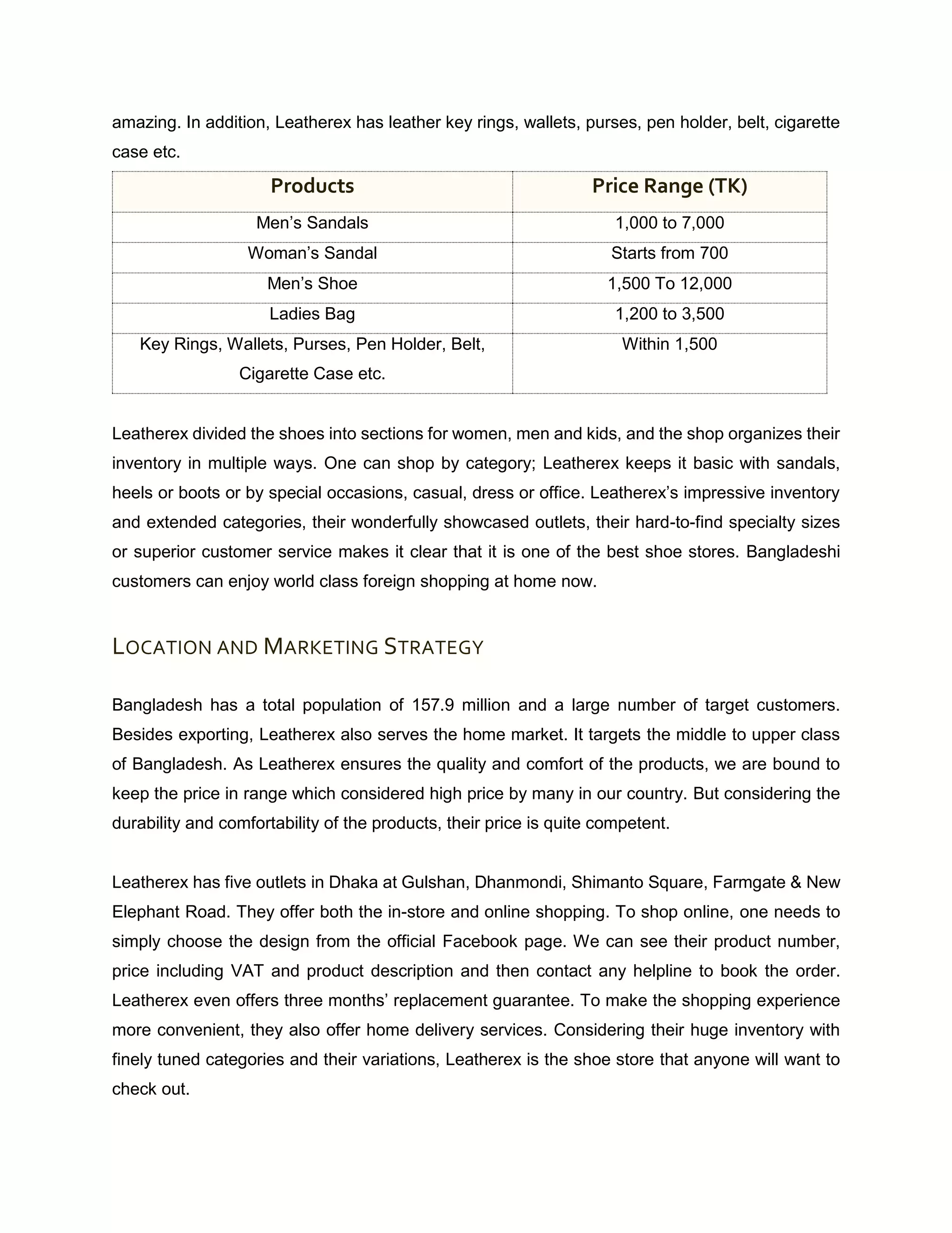 Case Study on a Export Oriented Footwear Company - Leatherex ...