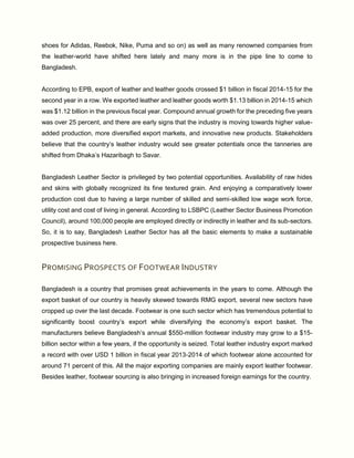Case Study on a Export Oriented Footwear Company - Leatherex ...