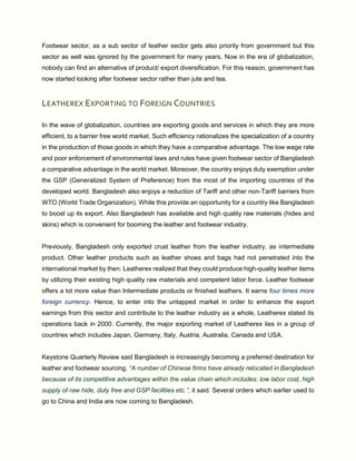 Case Study on a Export Oriented Footwear Company - Leatherex ...