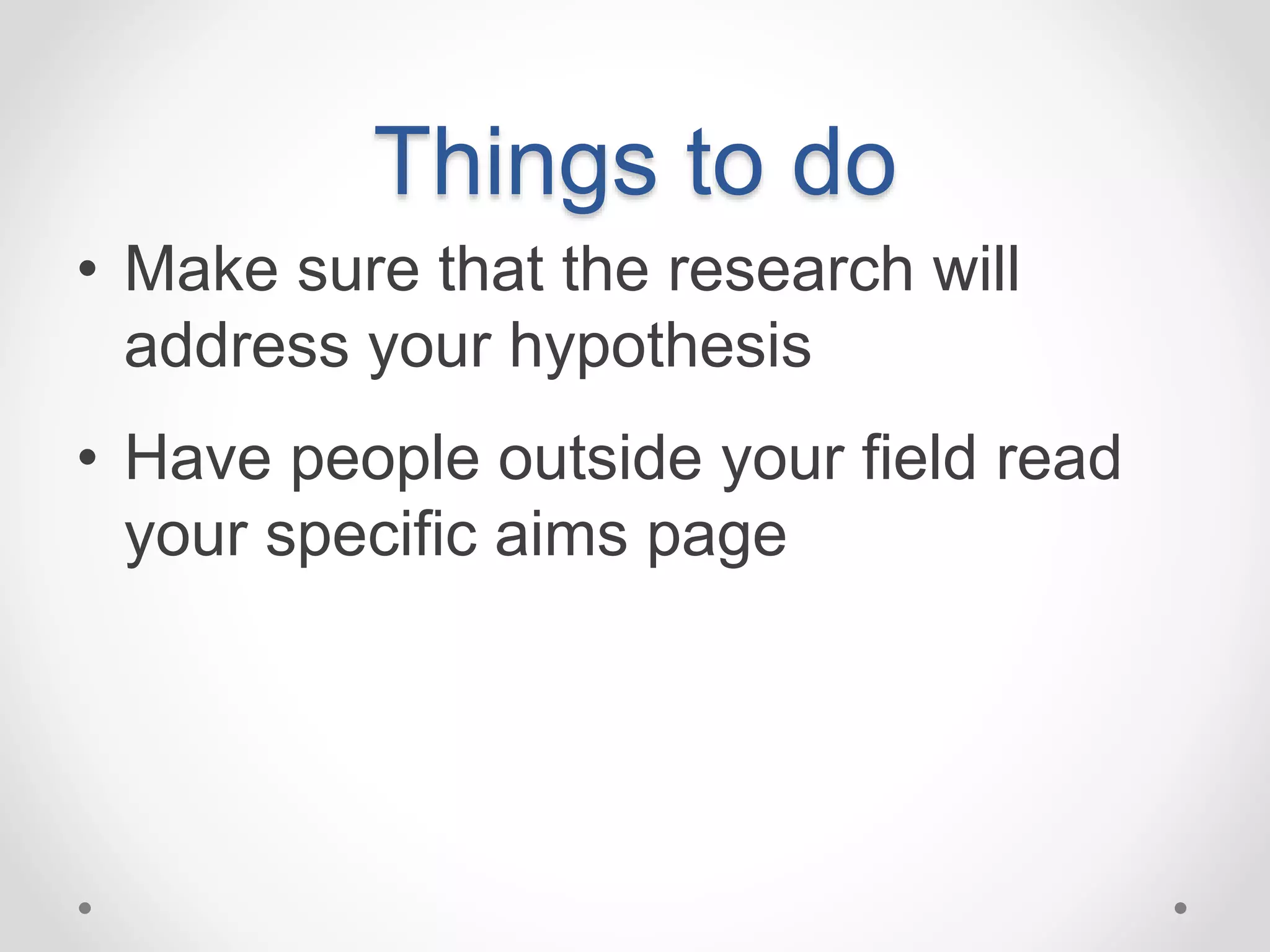 "How Write the "Specific Aims" by Scott Filler, PhD | PPTX