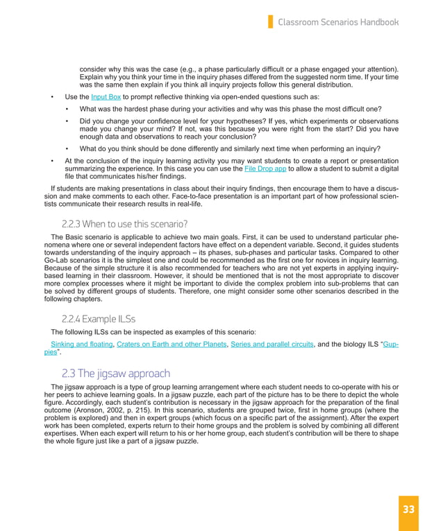 Go-Lab Classroom Scenarios Handbook | PDF