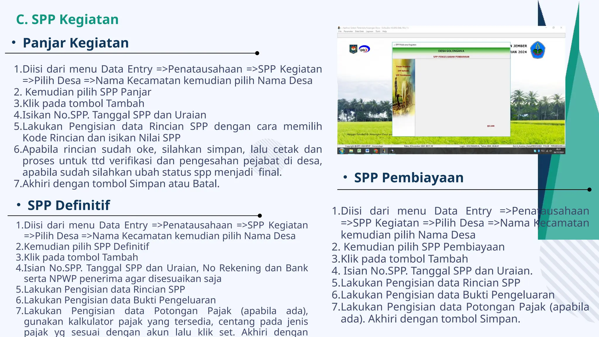 Materi Aplikasi Sistem Keuangan Desa (Siskeudes) 2024.pptx