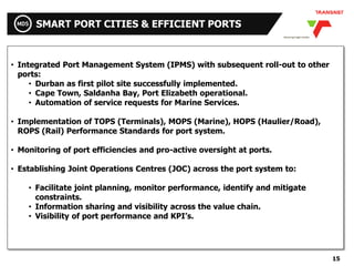 Transnet National Ports Authority Strategic Direction | PDF