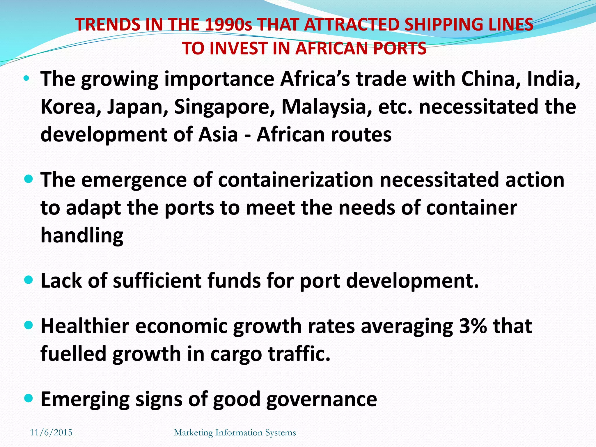 Port evolution in Africa | PDF