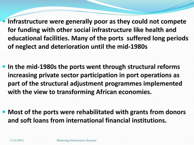 Port evolution in Africa | PPT