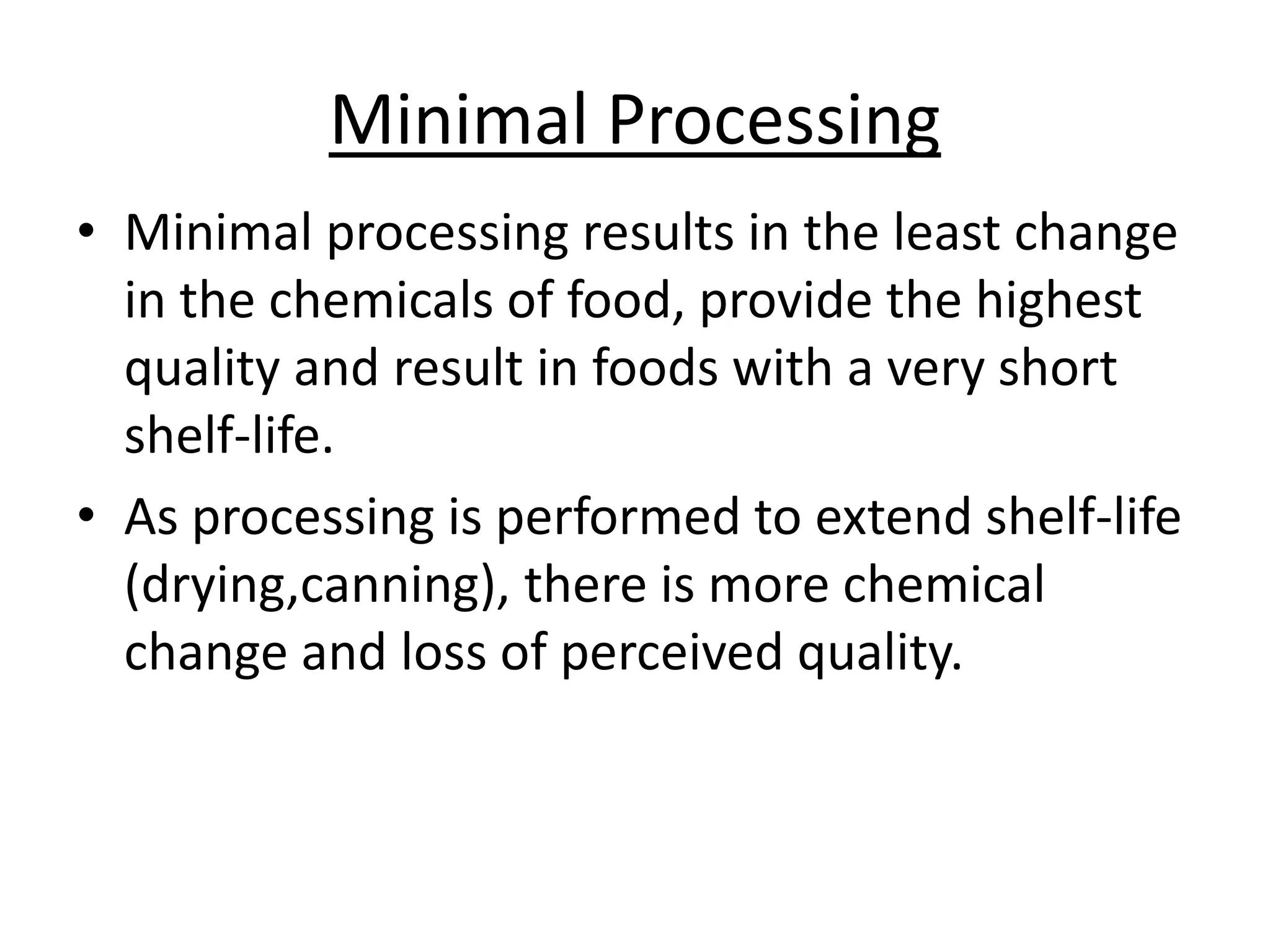 minimal processing of foods by non thermal methods | PPTX