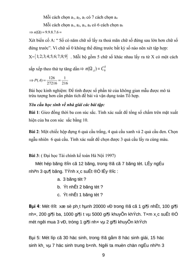 09 huong dan_giai_toan_xac_suat | PDF