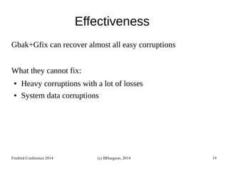 Firebird recovery tools and techniques by IBSurgeon | PPT