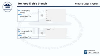 Python PCEP Loops | PPTX | Programming Languages | Computing