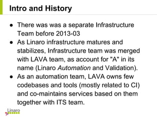 LCE13: Linaro Infrastructure Update | PDF