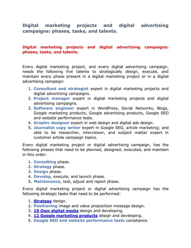 09jul19 digital marketing projects and digital advertising campaigns ...