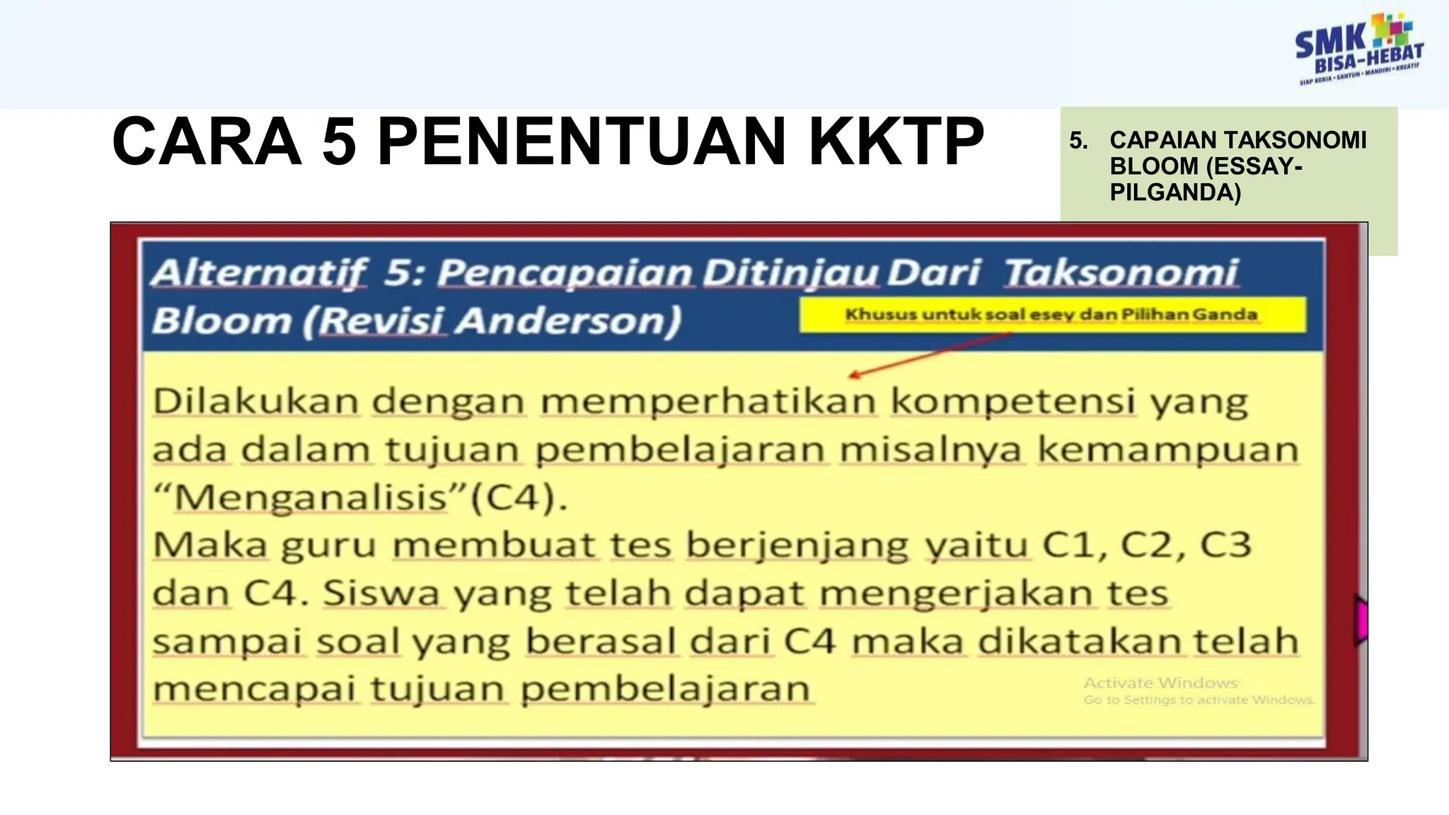 Kriteria Ketercapaian Tujuan Pembelajaran (KKTP) | PPTX