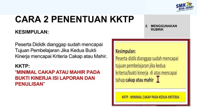Kriteria Ketercapaian Tujuan Pembelajaran (KKTP) | PPTX