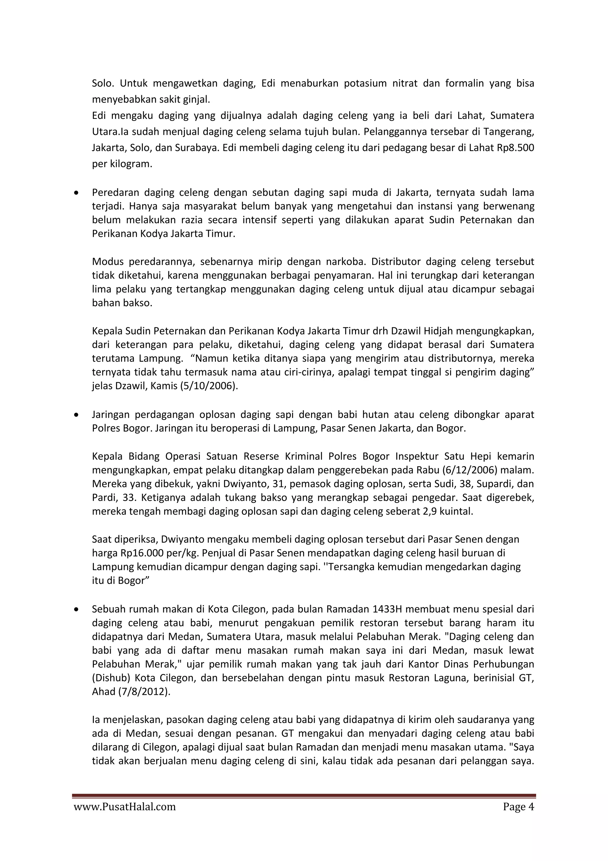 Kumpulan kasus pangan haram | PDF