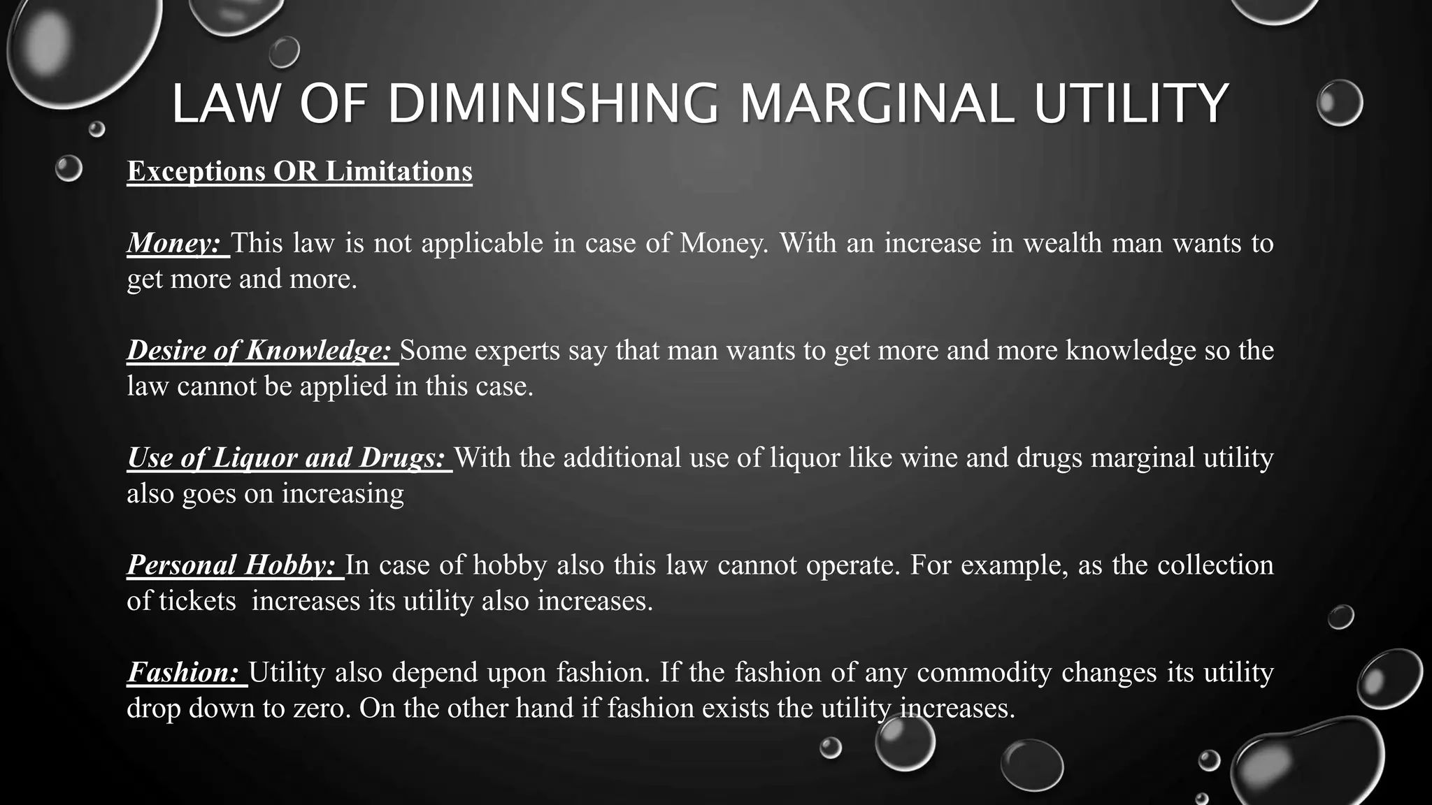 Law of diminishing marginal utility | PPTX