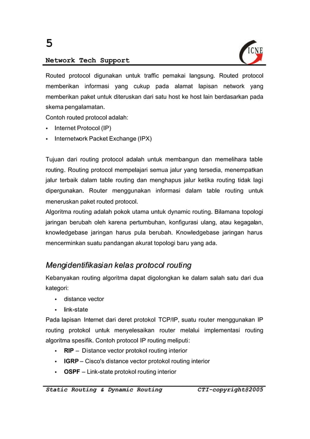 09module 20 static-routing-dynamic-routing | PDF