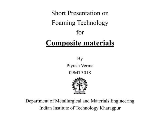 Foaming Technology | PDF | Chemistry | Science