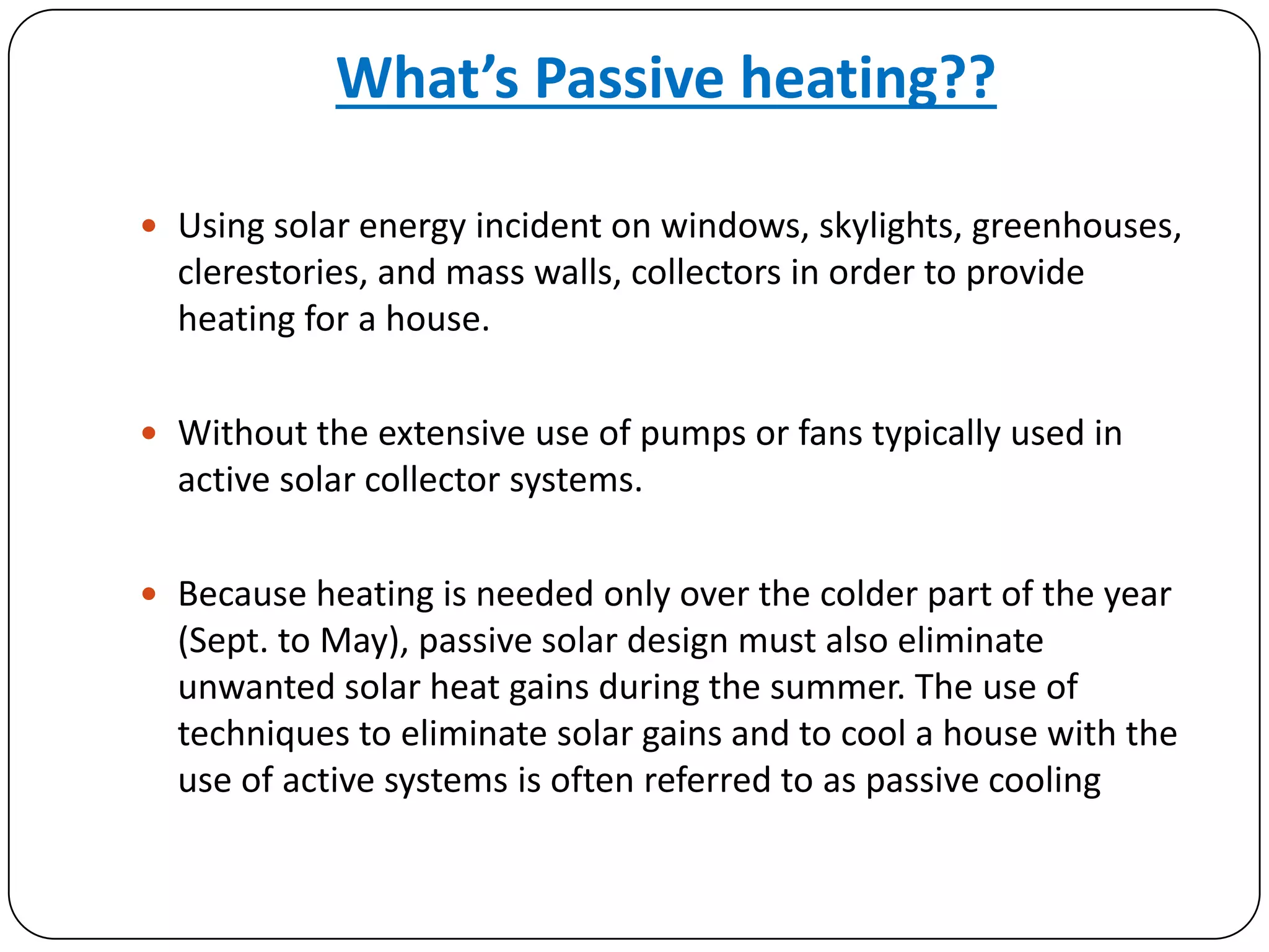 Materials for Passive Solar Heating | PDF