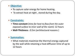 Materials for Passive Solar Heating | PDF