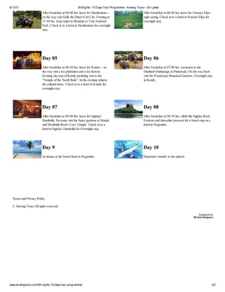 09 nights 10 days tour programme | PDF