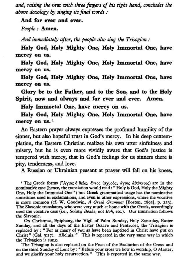 09 notes the trisagion