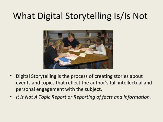 Planning a Digital Storytelling Project