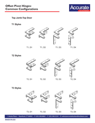 Offset pivot hinges | PDF