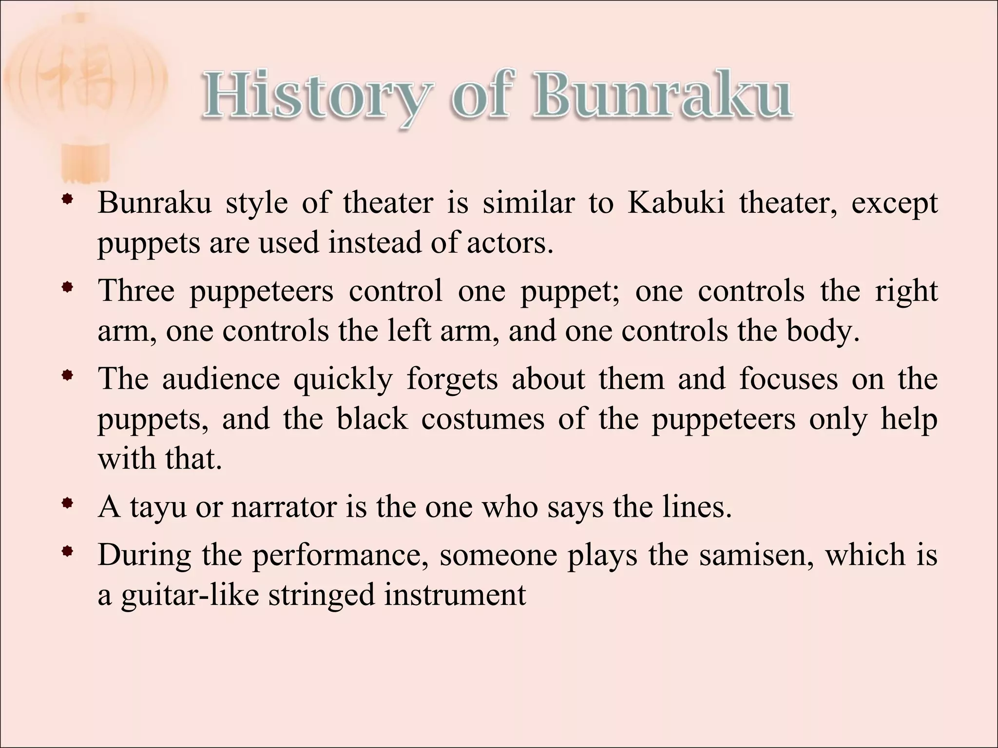 09p2.Theater Kabuki, Bunraku, And Noh | PPT
