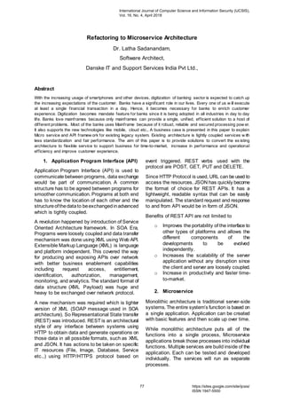 Refactoring to Microservice Architecture | PDF | Internet | Computing