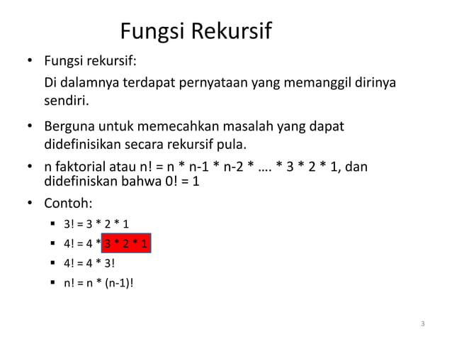 09 pd fungsi rekursif | PPTX