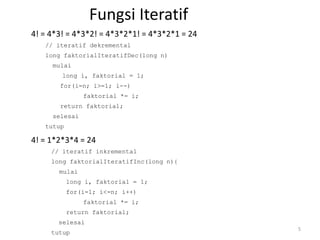 09 pd fungsi rekursif | PPTX