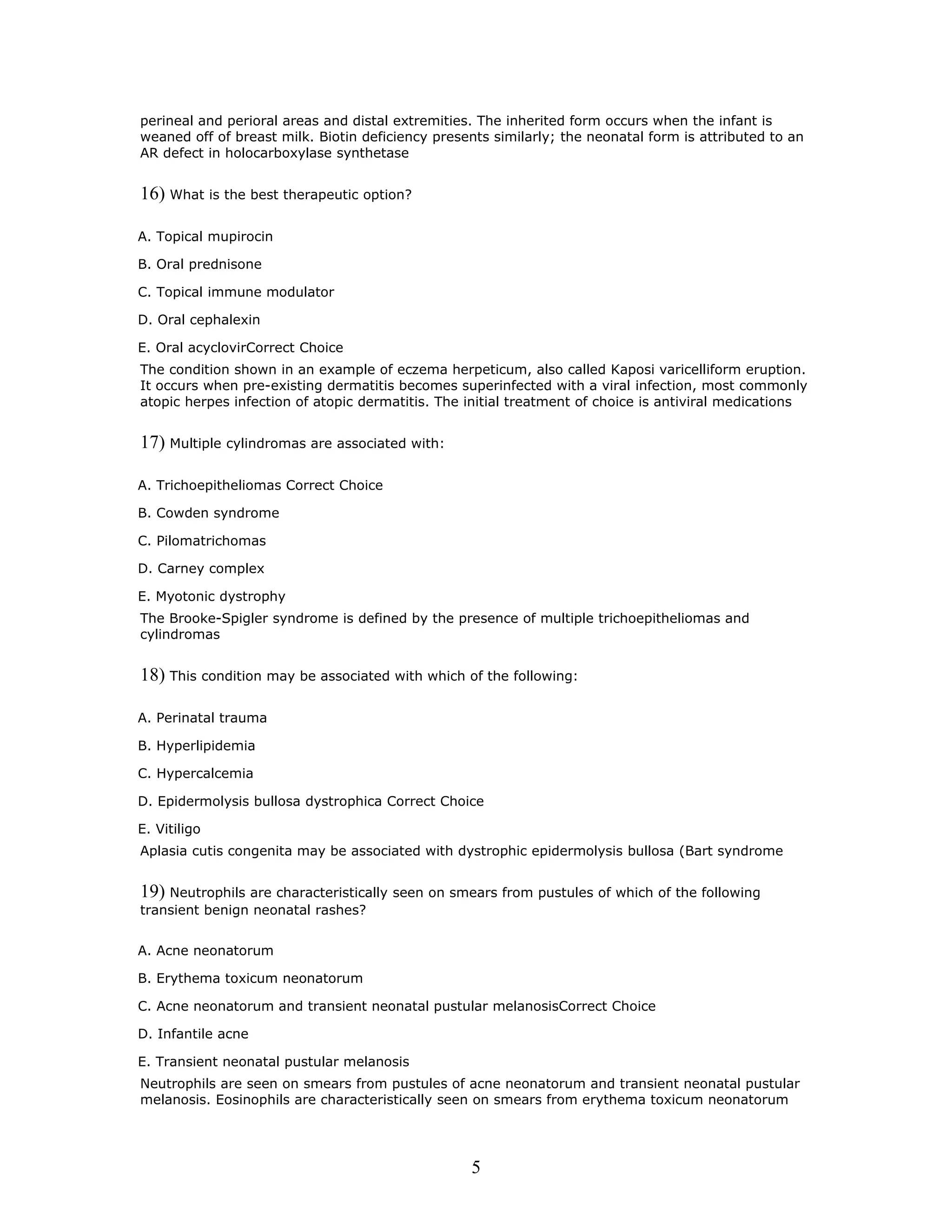 ETAS_MCQ_09 pediatric dermatology | DOC