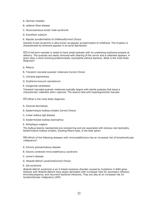 ETAS_MCQ_09 pediatric dermatology | DOC