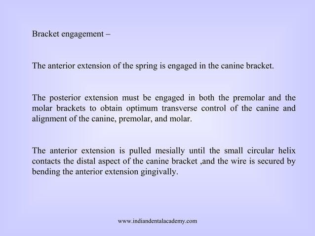 09 pg retraction spring for canine & incisor | PPT | Free Download