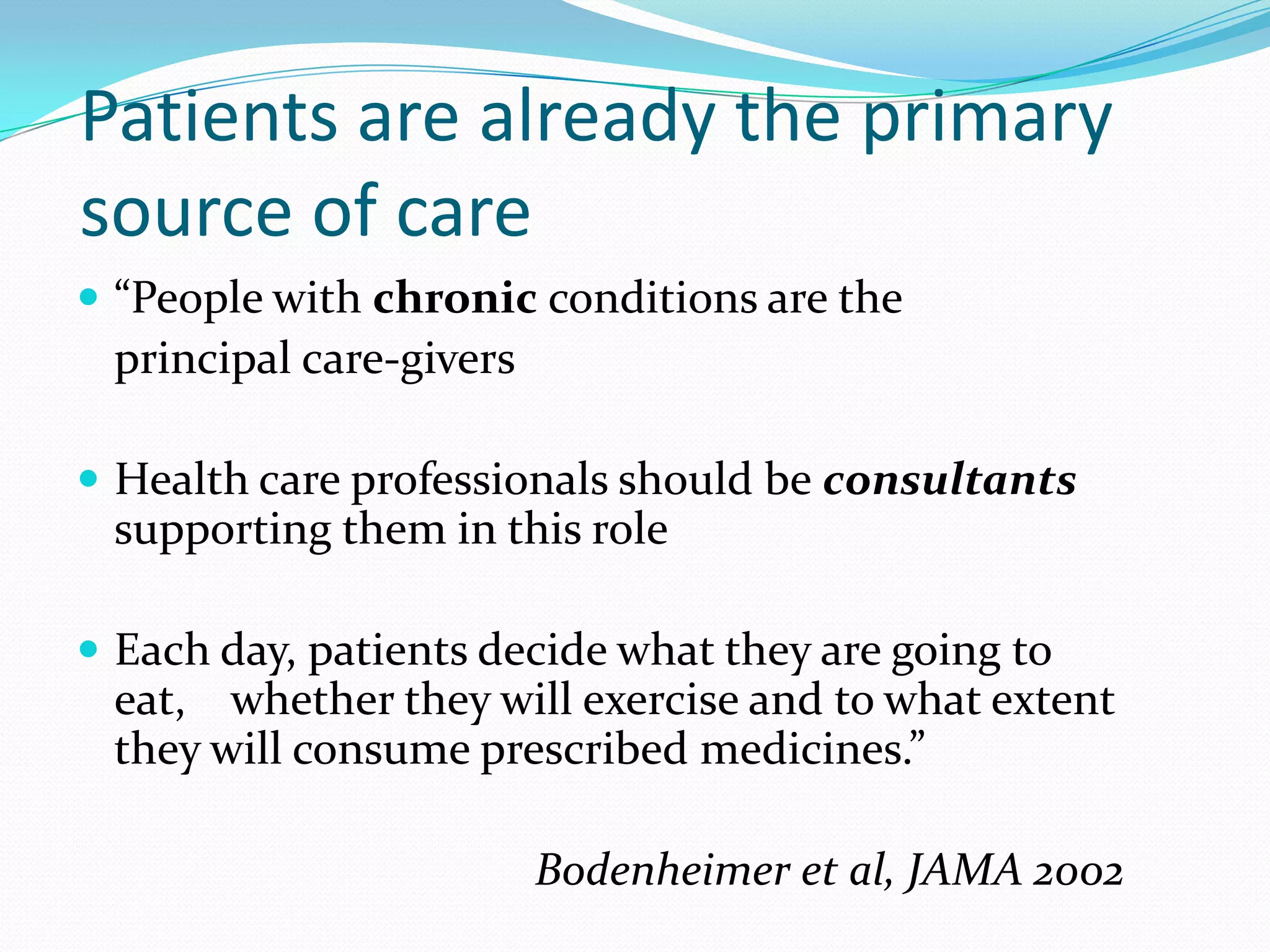 The Flinders Model of chronic condition self-management | PPTX