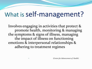 The Flinders Model of chronic condition self-management | PPTX